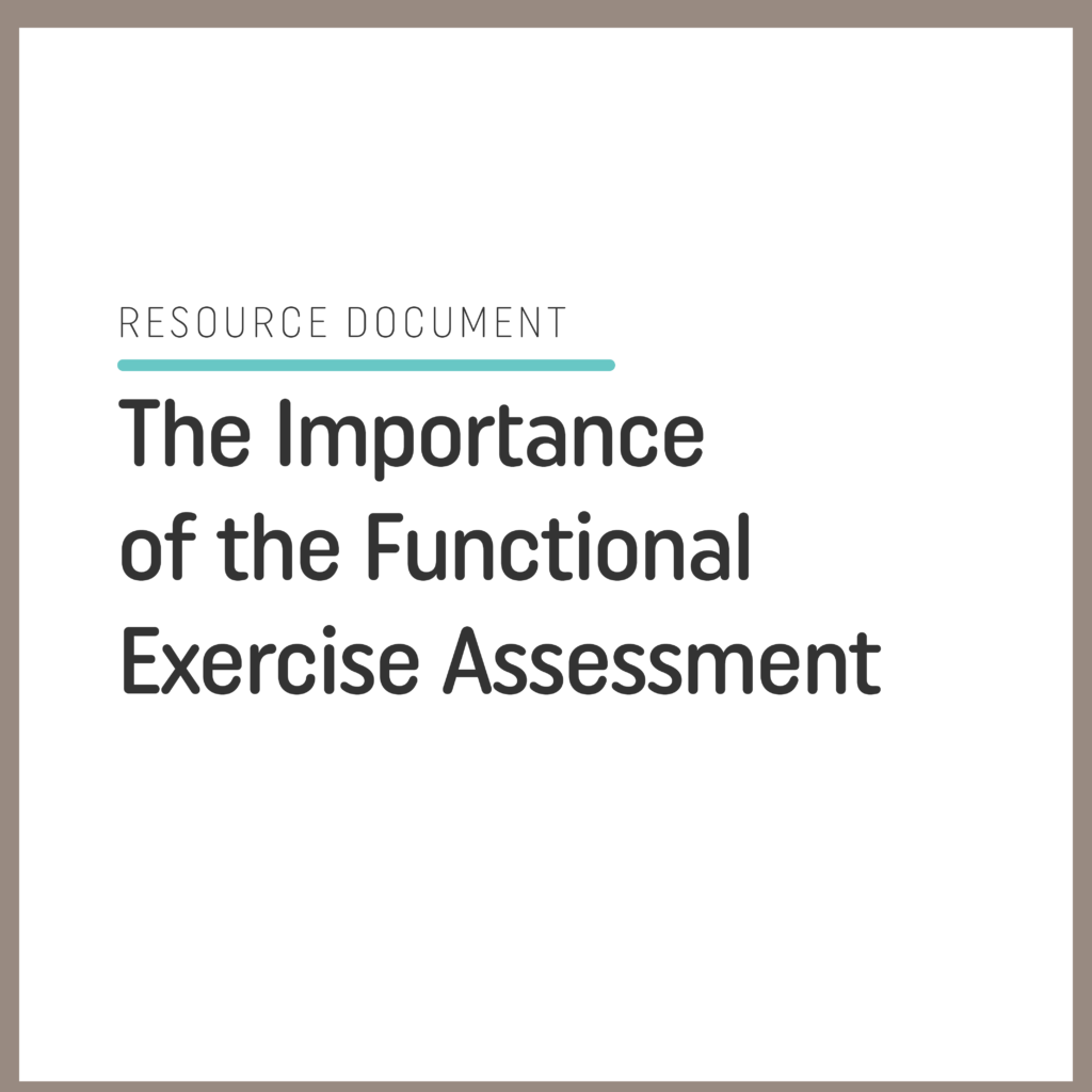 The Importance of the Functional Exercise Assessment | Life Systems ...