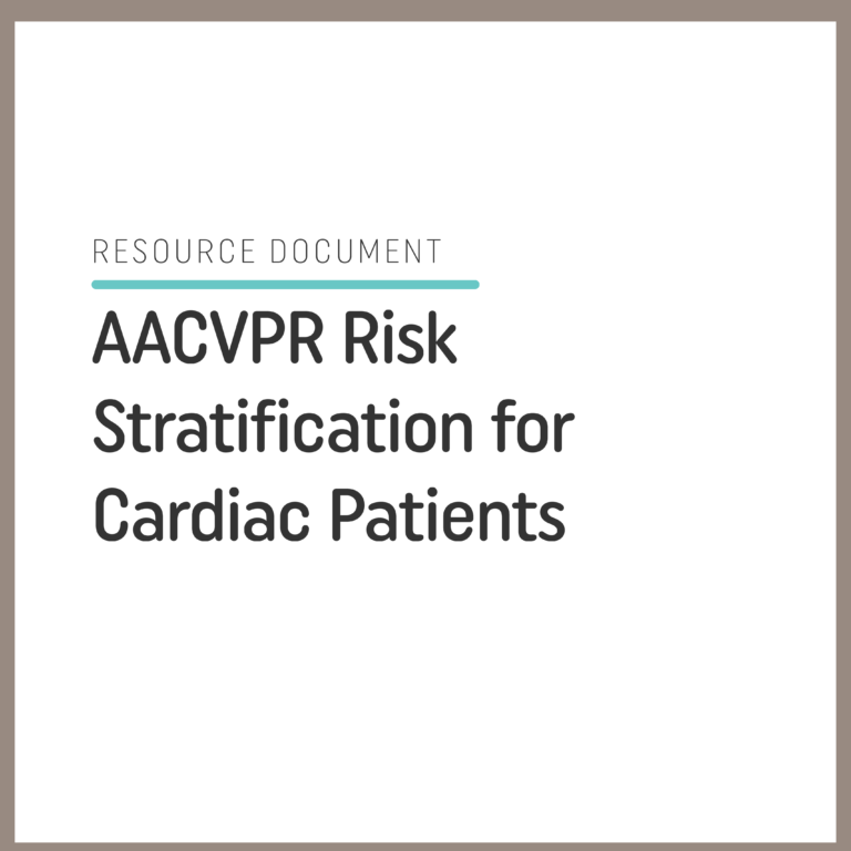 AACVPR Risk Stratification for Cardiac Patients | Life Systems ...