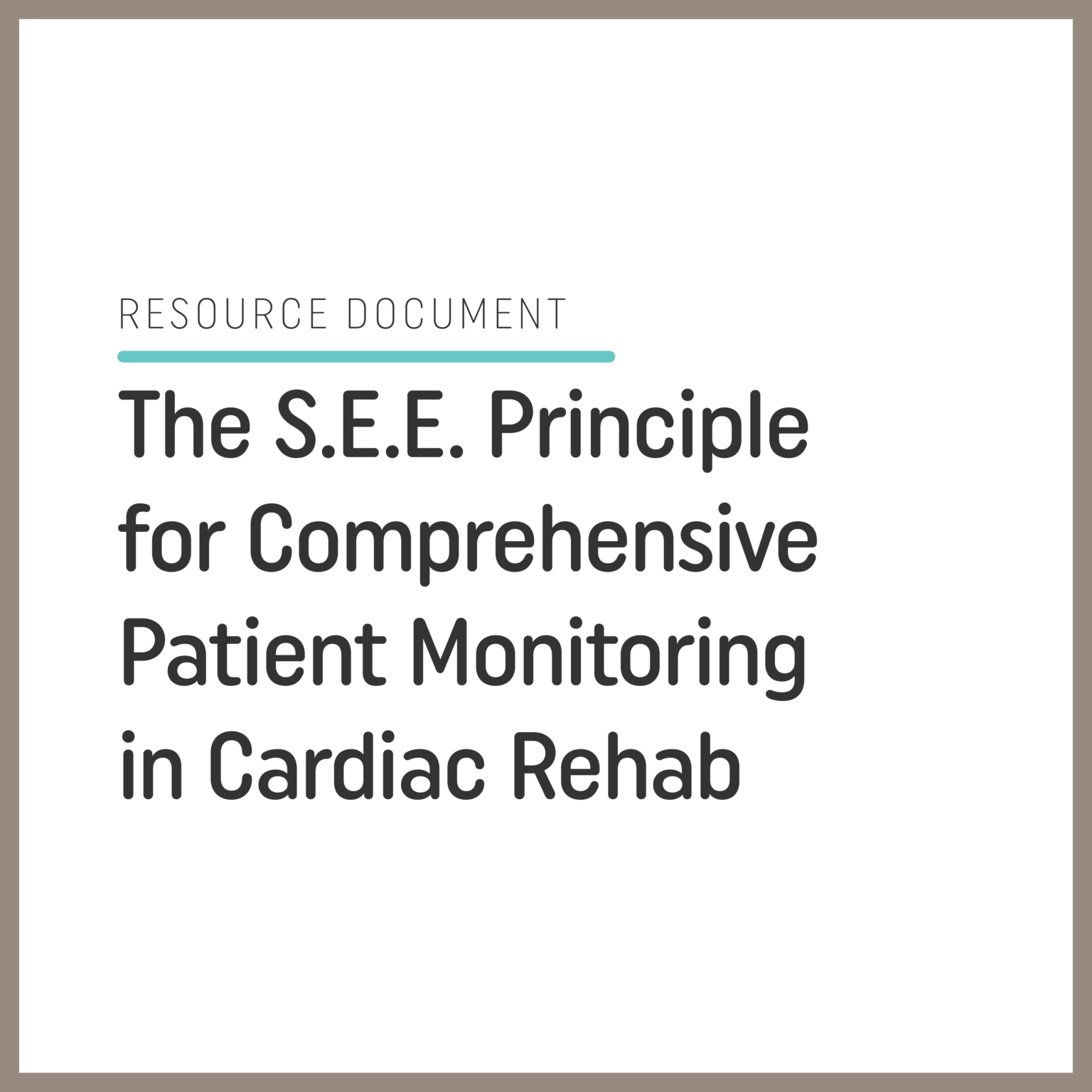 The S.E.E. Principle for Comprehensive Patient Monitoring in Cardiac ...